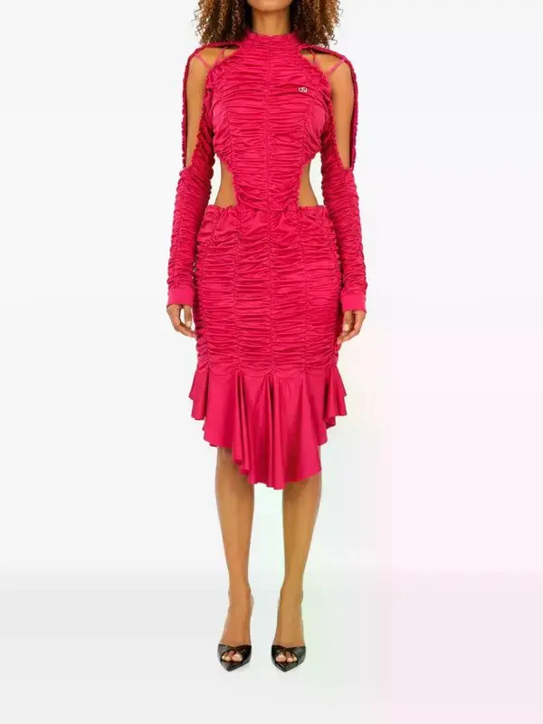 ESTER MANAS Ruched Cut-out Dress