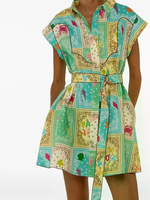 PALM. NOOSA Manon Patchwork-print Mini Dress