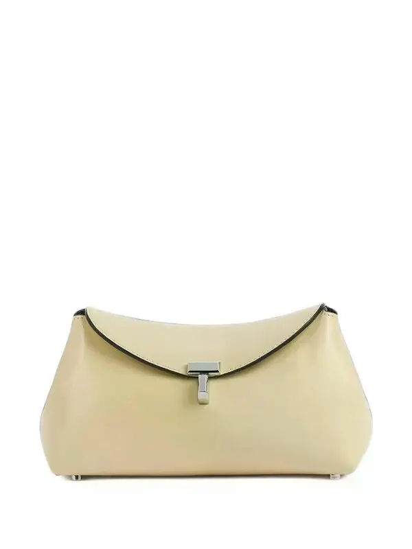 TOTEME Mini Leather Clutch Bag With T-lock Fastening - Neutrals