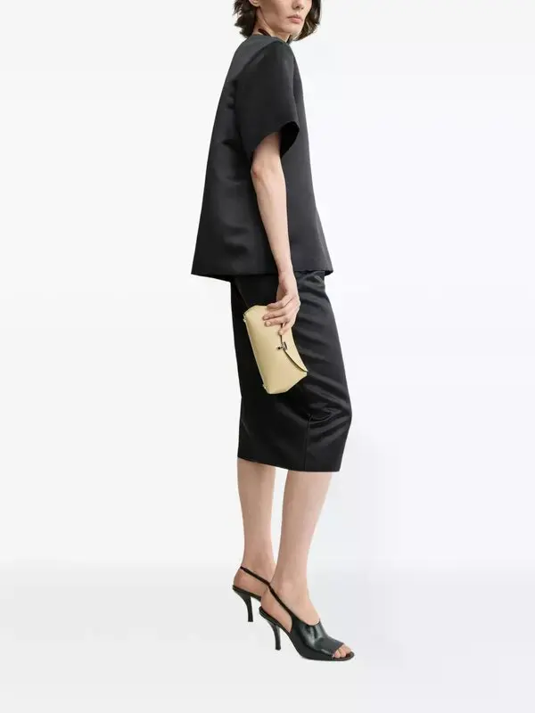 TOTEME Mini Leather Clutch Bag With T-lock Fastening - Neutrals
