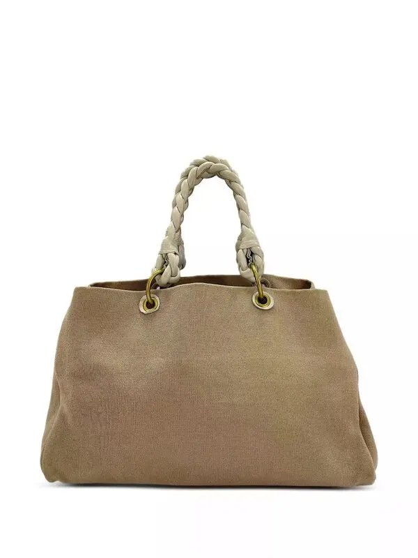 Bottega Veneta 2000s Braided Handle Tote Bag - Neutrals