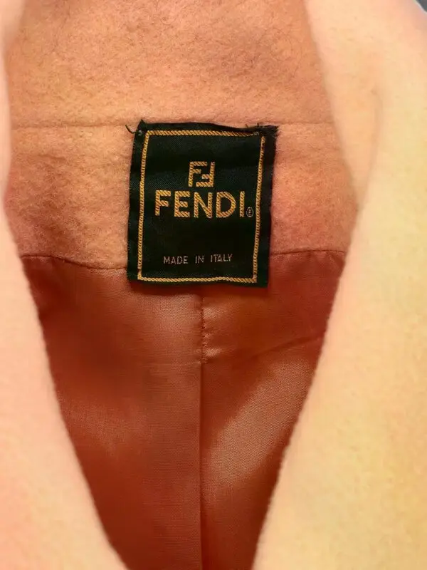 Fendi Shawl Collar Buttoned Coat - Orange
