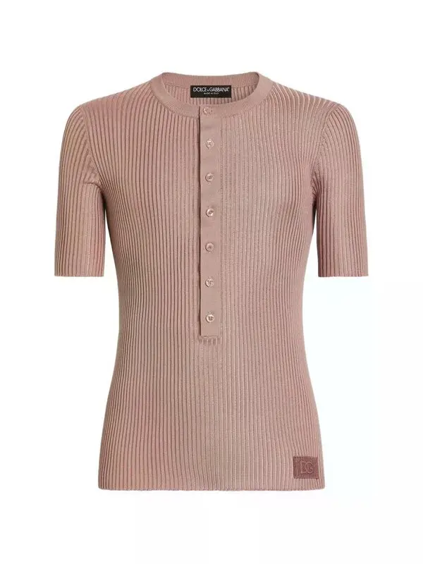 Dolce & Gabbana Serafino Silk Pullover - Pink