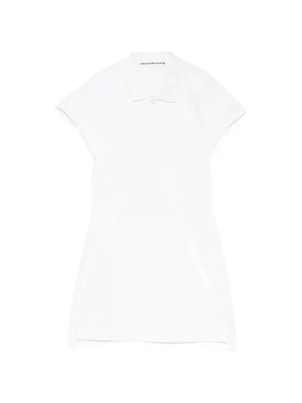 Alexander Wang Shrunken Mini Polo Dress - White