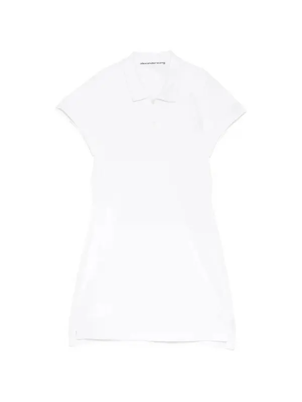 Alexander Wang Shrunken Mini Polo Dress - White