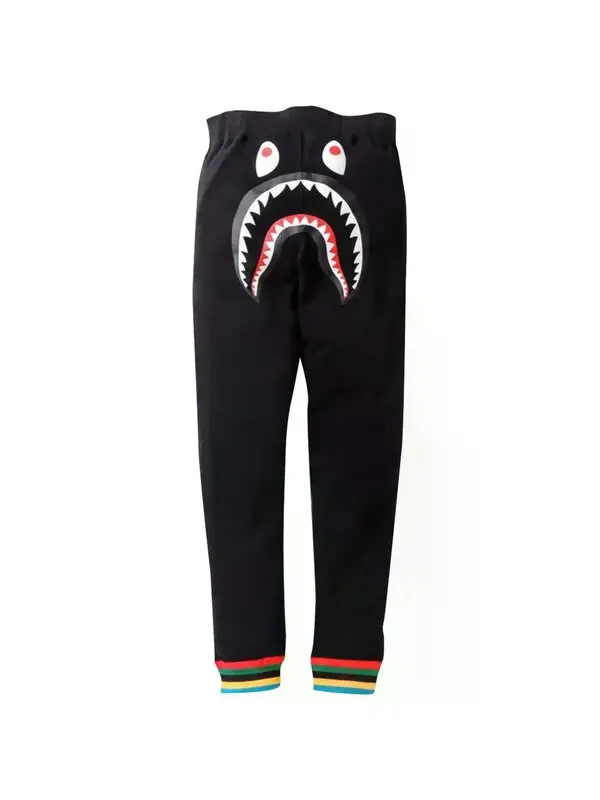 A BATHING APE Shark-print Track Pants - Black