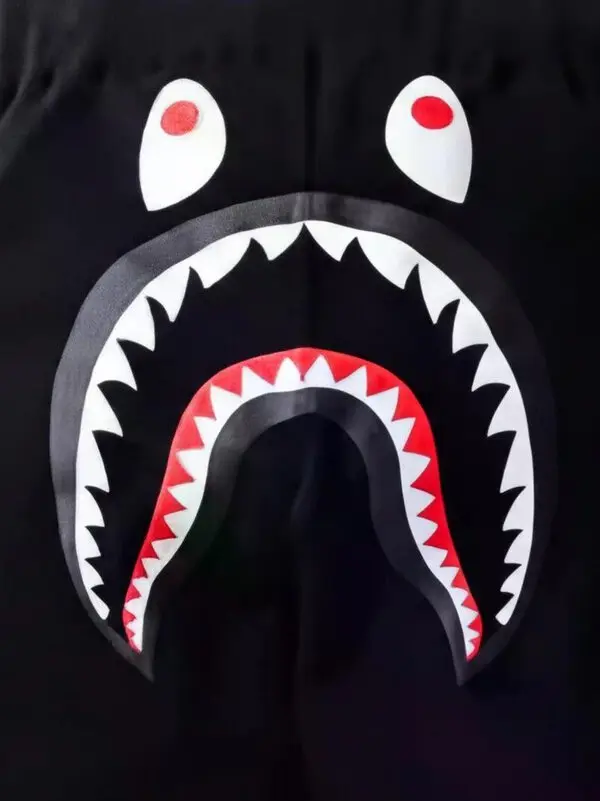 A BATHING APE Shark-print Track Pants - Black