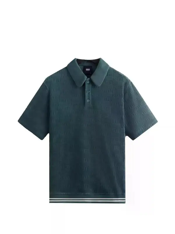 Kith Graham Logo-embossed Short-sleeve Polo Shirt - Green