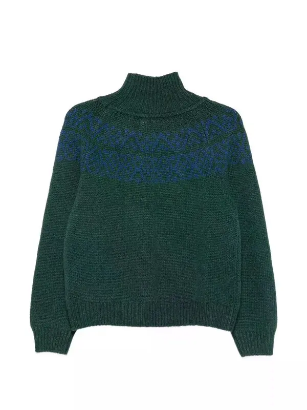 Incentive! Cashmere Eleonora Fair Isle Mock-neck Sweater