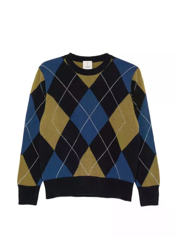 Incentive! Cashmere Famara Argyle-intarsia Sweater