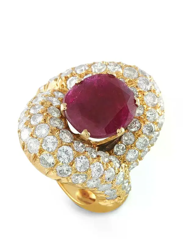 LB EXCLUSIVE Ruby And Diamond Ring - Gold