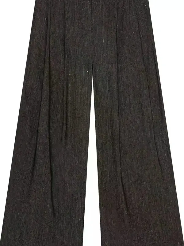 HERSKIND Bowie Pleated Wide Leg Trousers - Grey