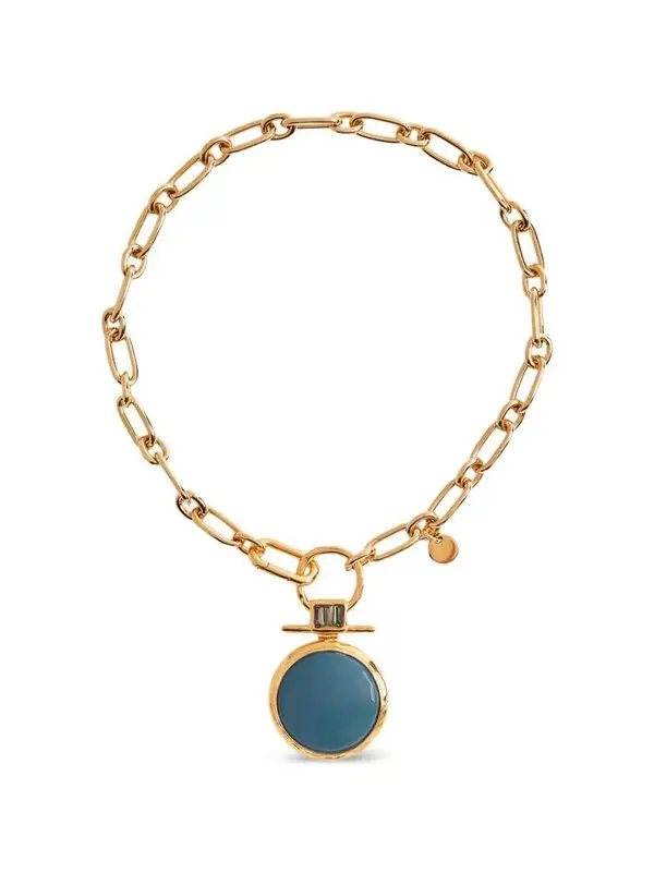 La DoubleJ Shen Loop Enamel-pendant Necklace - Gold