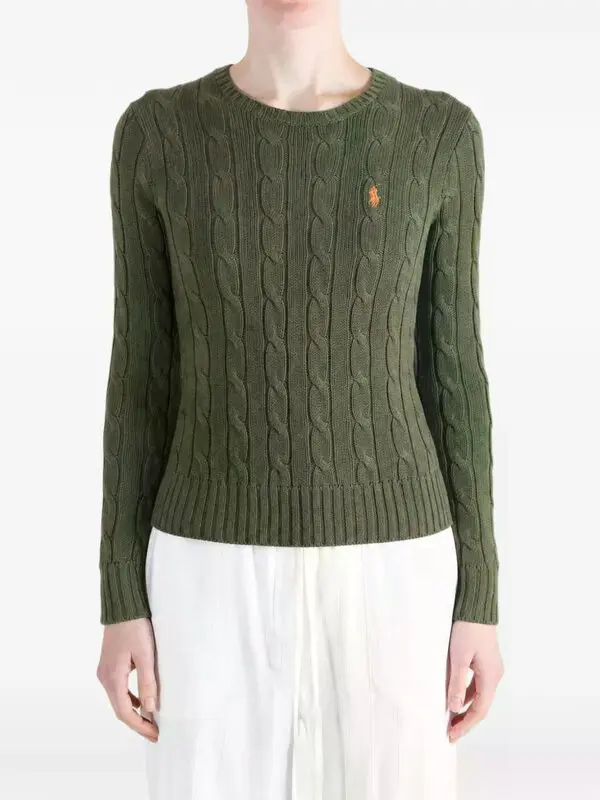 Polo Ralph Lauren Cable-knit Logo-embroidered Sweater