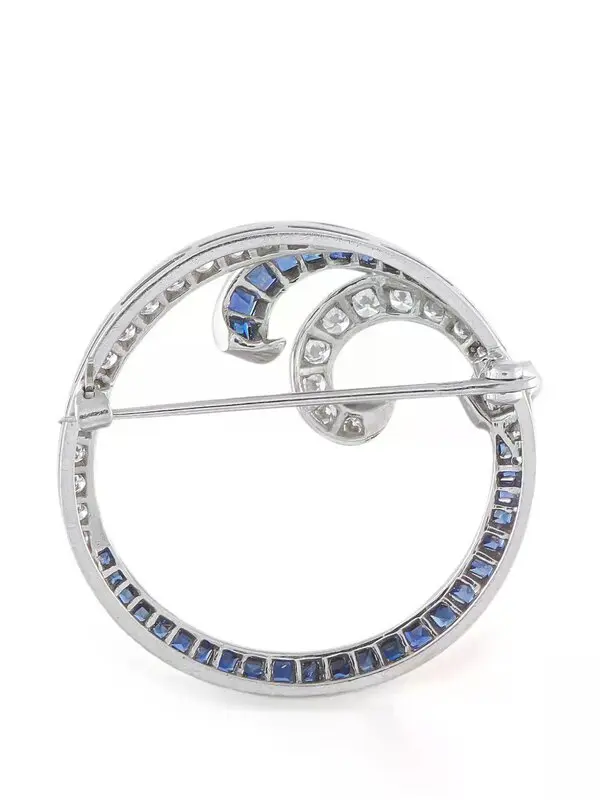 LB EXCLUSIVE Diamond And Sapphire Brooch