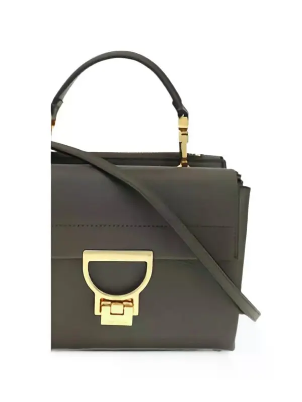 COCCINELLE Small Arlettis Leather Tote Bag - Green