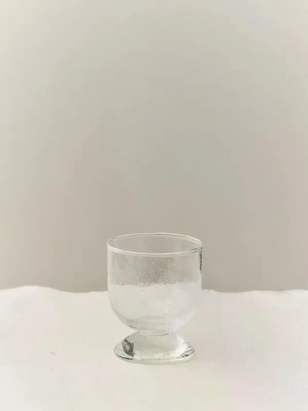 LOUISE ROE Low Bubble-effect Footed Glass