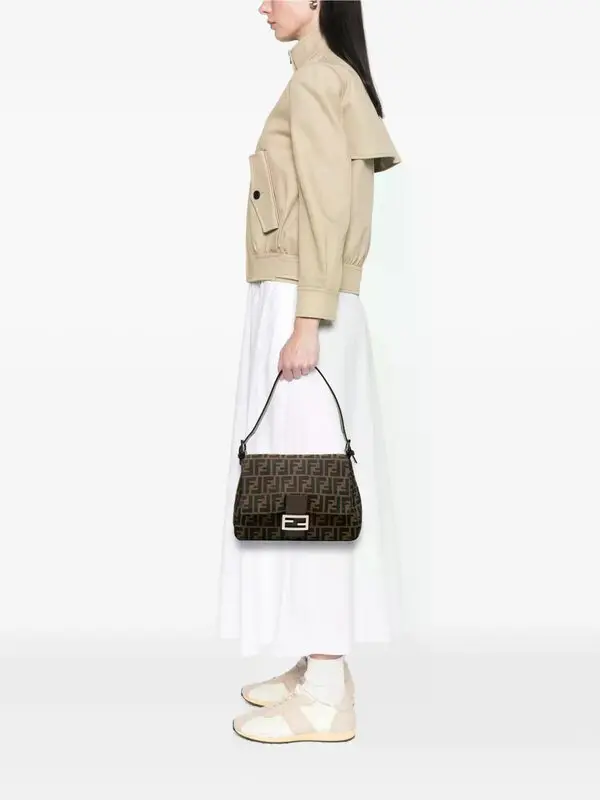 Fendi 20th Century Zucca Canvas Mamma Forever Shoulder Bag