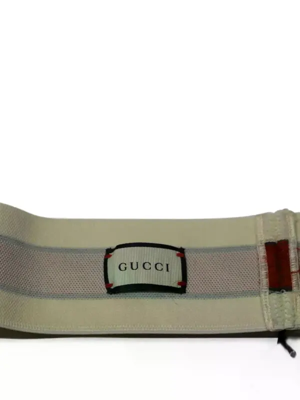 Gucci Queen Logo Print Headband - Neutrals