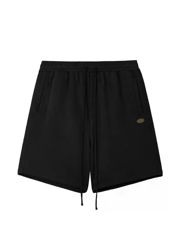 AFTERMATHS Drawstring-waist Logo-patch Shorts