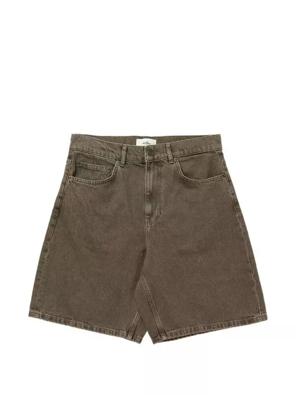 LES DEUX Washed Denim Shorts - Brown