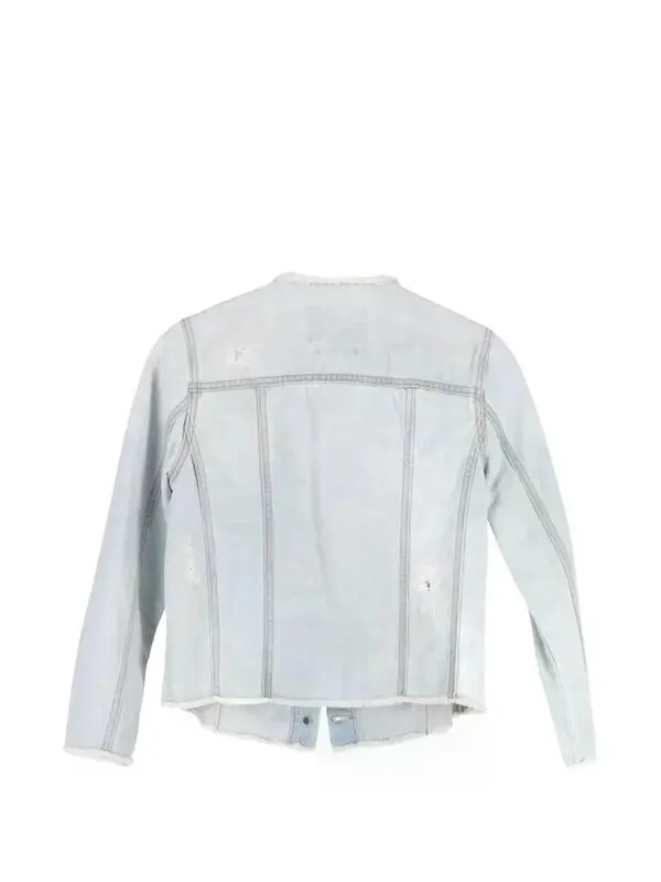 MSGM Floral-embellished Denim Jacket