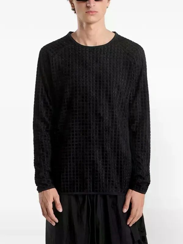 Y3 Reversible Waffle-knit T-shirt