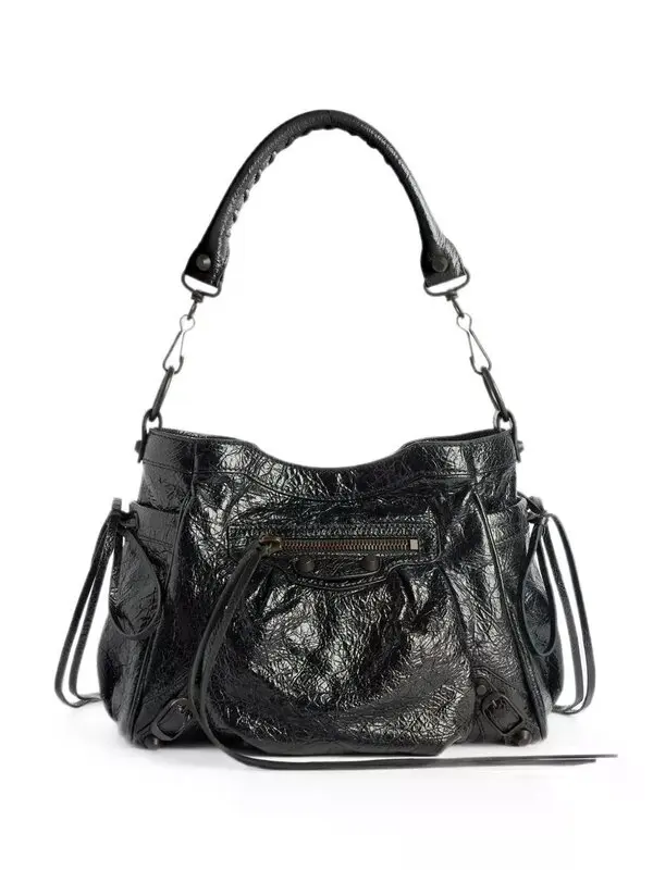 Balenciaga Small Le City Crinkled-leather Tote Bag