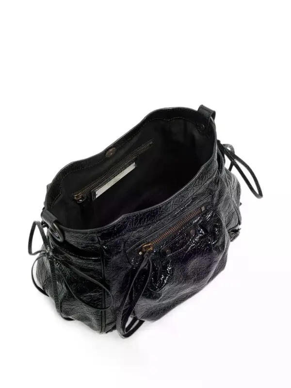 Balenciaga Small Le City Crinkled-leather Tote Bag