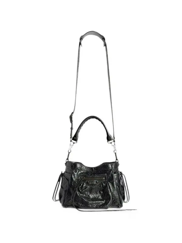 Balenciaga Small Le City Crinkled-leather Tote Bag
