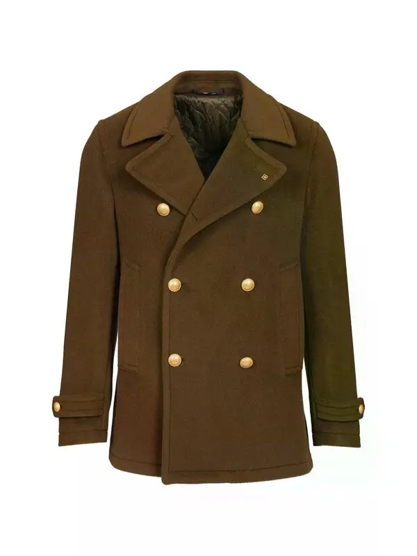 Tagliatore Double-breasted Wool Pea Coat - Brown