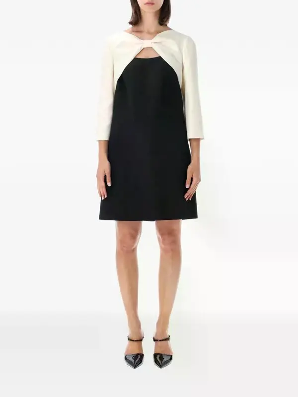 Valentino Garavani Crepe Couture Bow-detail Mini Dress - Black