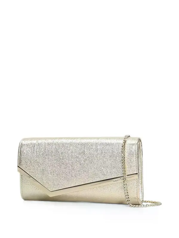 JIMMY CHOO Emmie Glitter-effect Clutch Bag