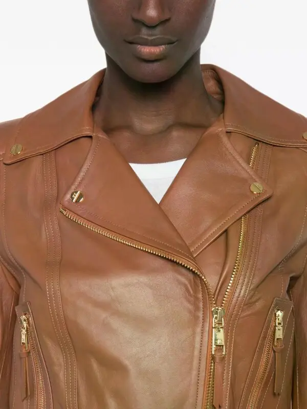 Elisabetta Franchi Zipped Biker Jacket