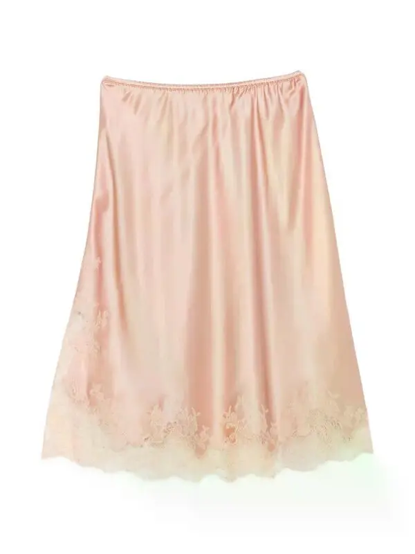 Carine Gilson Lace-trim Slip Skirt