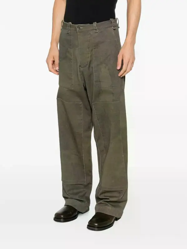 Masnada Panelled Distressed-effect Trousers