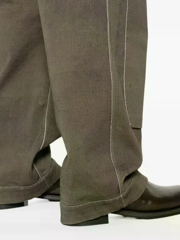 Masnada Panelled Distressed-effect Trousers