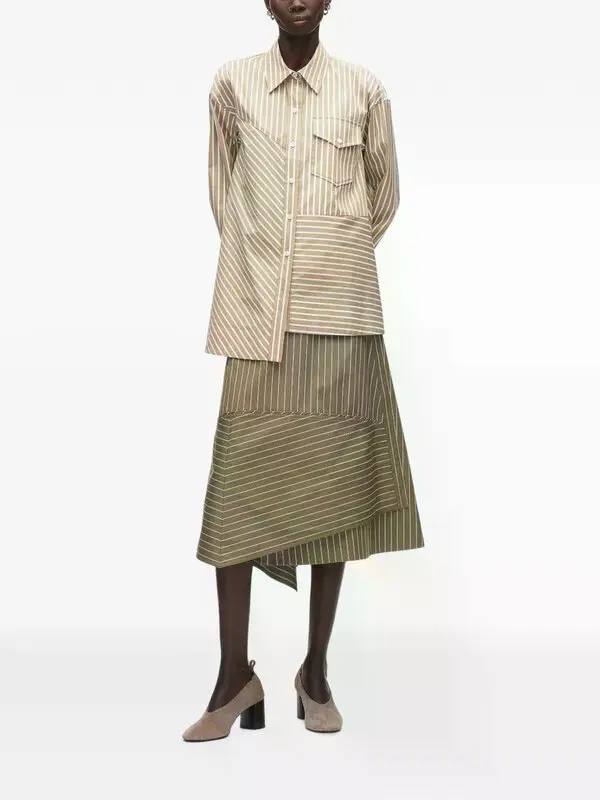3.1 Phillip Lim Asymmetrical Striped Shirt