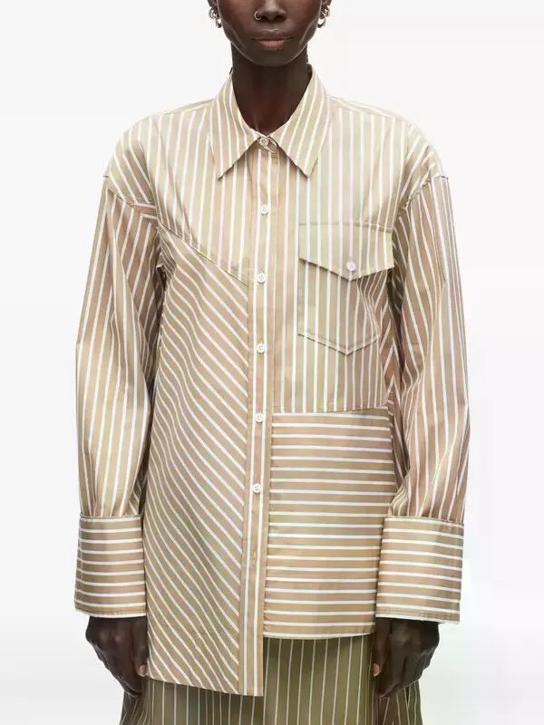 3.1 Phillip Lim Asymmetrical Striped Shirt