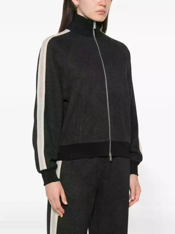Peserico Zip-fastening Sweatshirt With Side Stripes