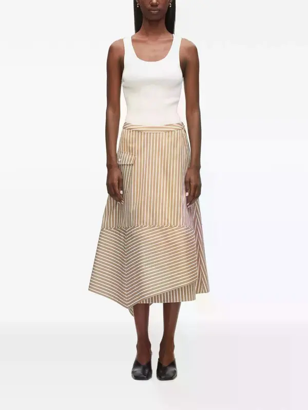 3.1 Phillip Lim Striped Asymmetrical Skirt