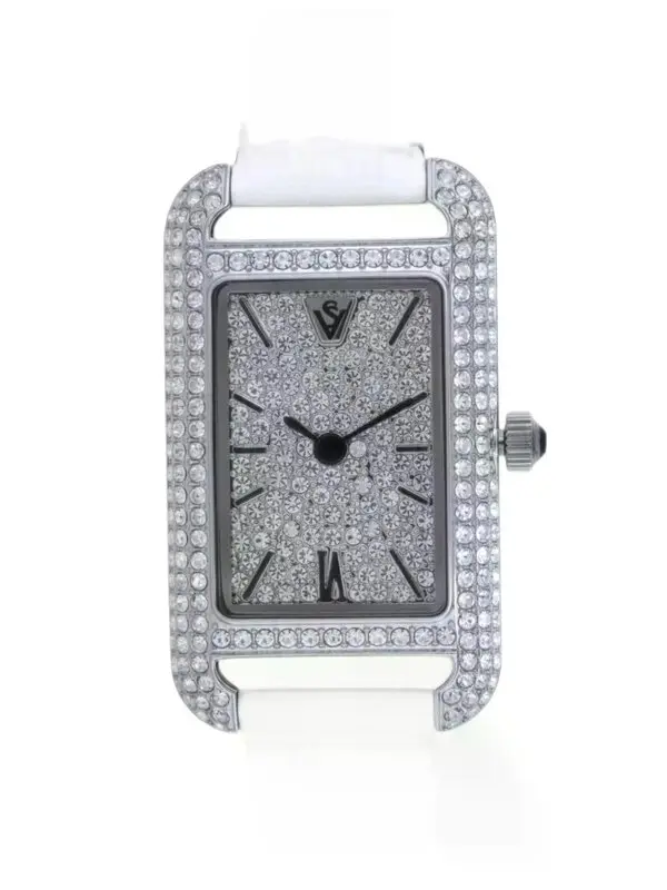 CHRISTIAN VAN SANT Opaline 26mm Rectangular Watch With Crystal Embellishments