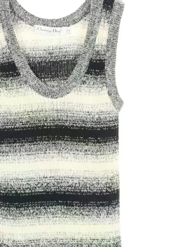 Dior Striped Knit Tank Top - Blue