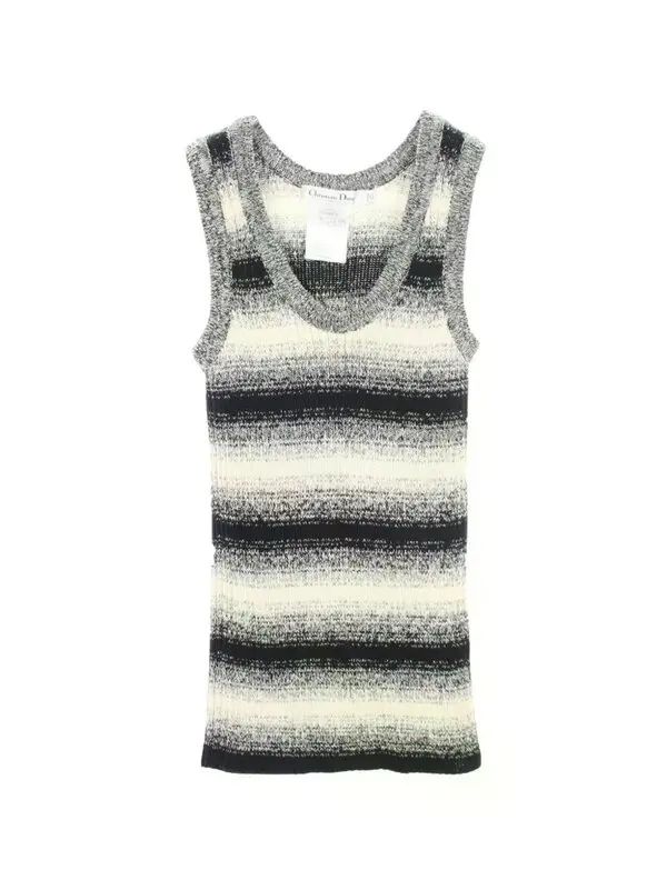 Dior Striped Knit Tank Top - Blue