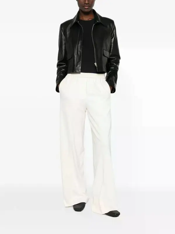 Peserico Elasticated-waistband Wide-leg Trousers - Neutrals