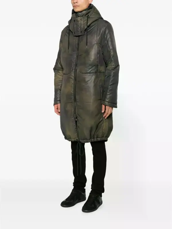 Masnada Hooded Printed Long Coat
