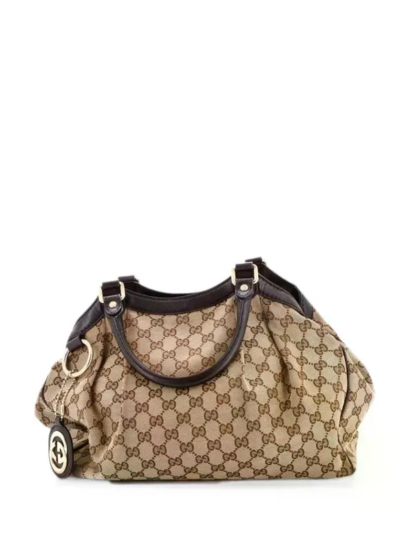 Gucci Sukey Gg Canvas With Leather Medium Tote Bag
