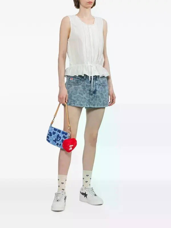 AAPE BY *A BATHING APE Pin-tuck Drawstring Sleeveless Top
