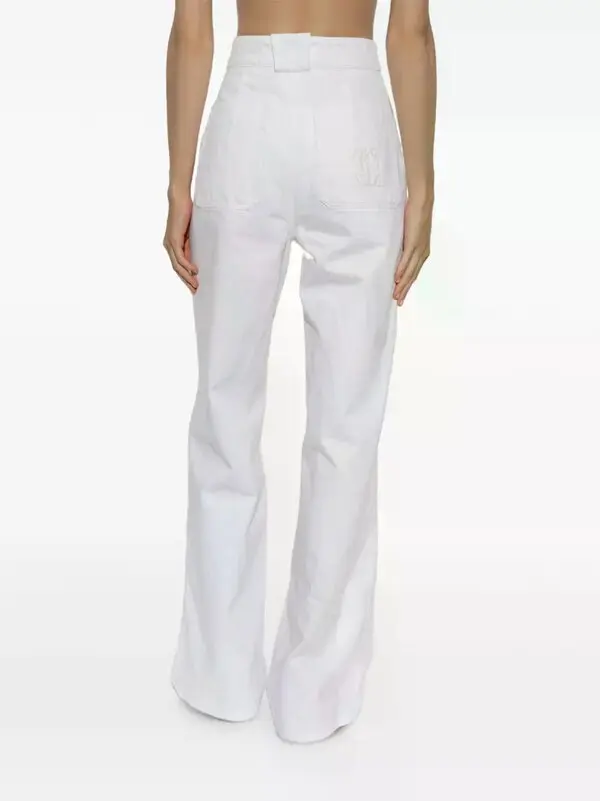 Max Mara Badesse Button-detail Jeans - White