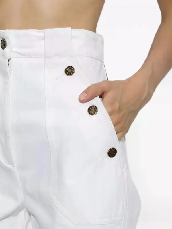 Max Mara Badesse Button-detail Jeans - White